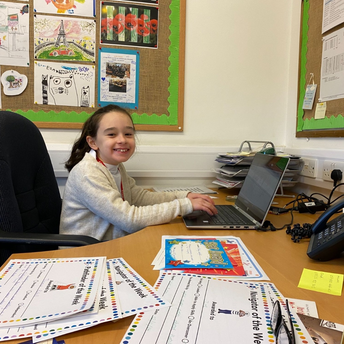 Trinity COFE Primary School - Year 4 pupil is Headteacher for the day